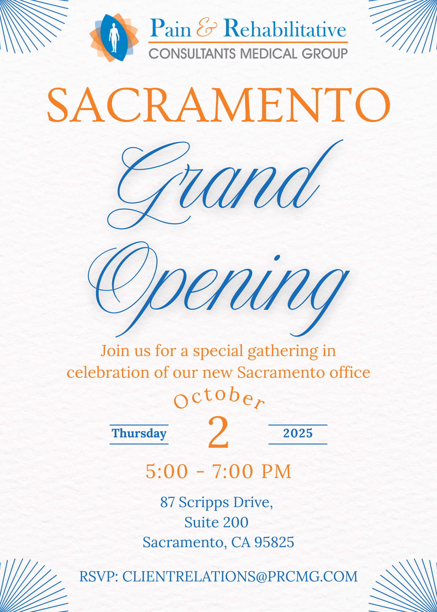Grand Opening of Our New Sacramento Office | Pain & Rehabilitative ...